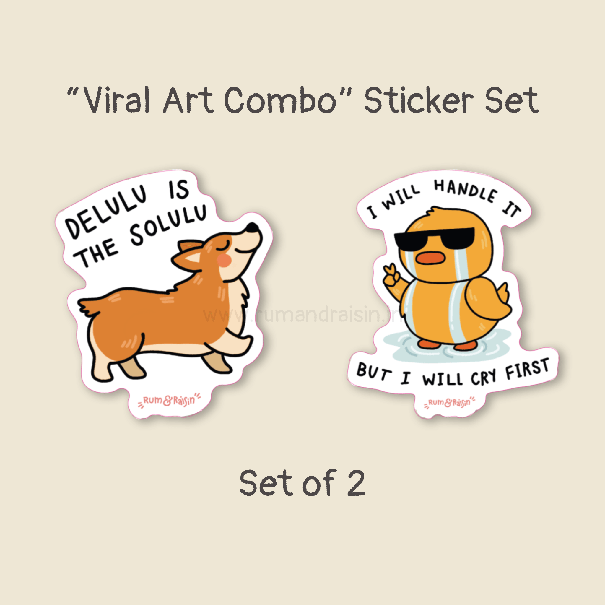 Viral Art Combo - Sticker Set – Rum and Raisin Studio