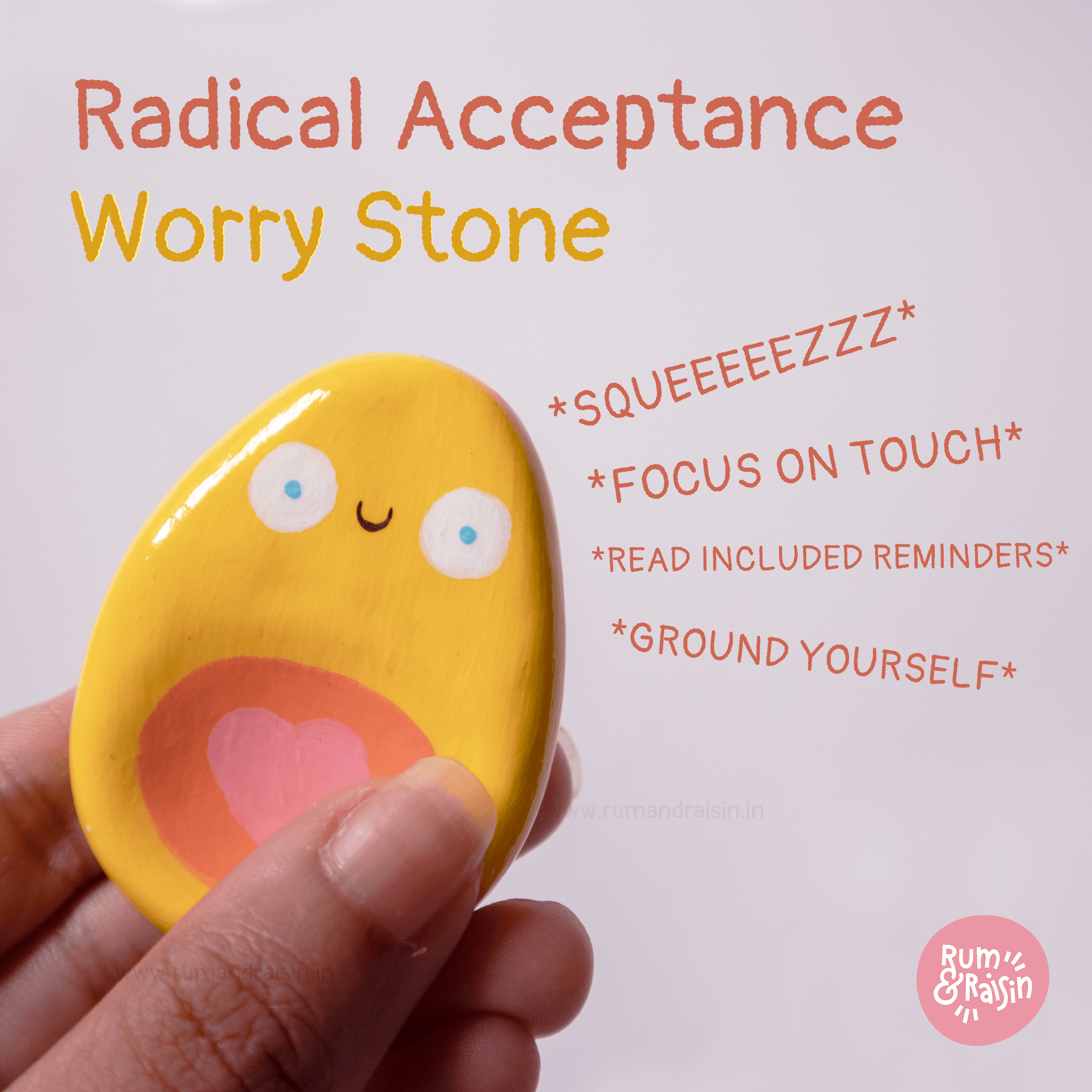 Radical Acceptance: Worry Stone – Rum and Raisin Studio