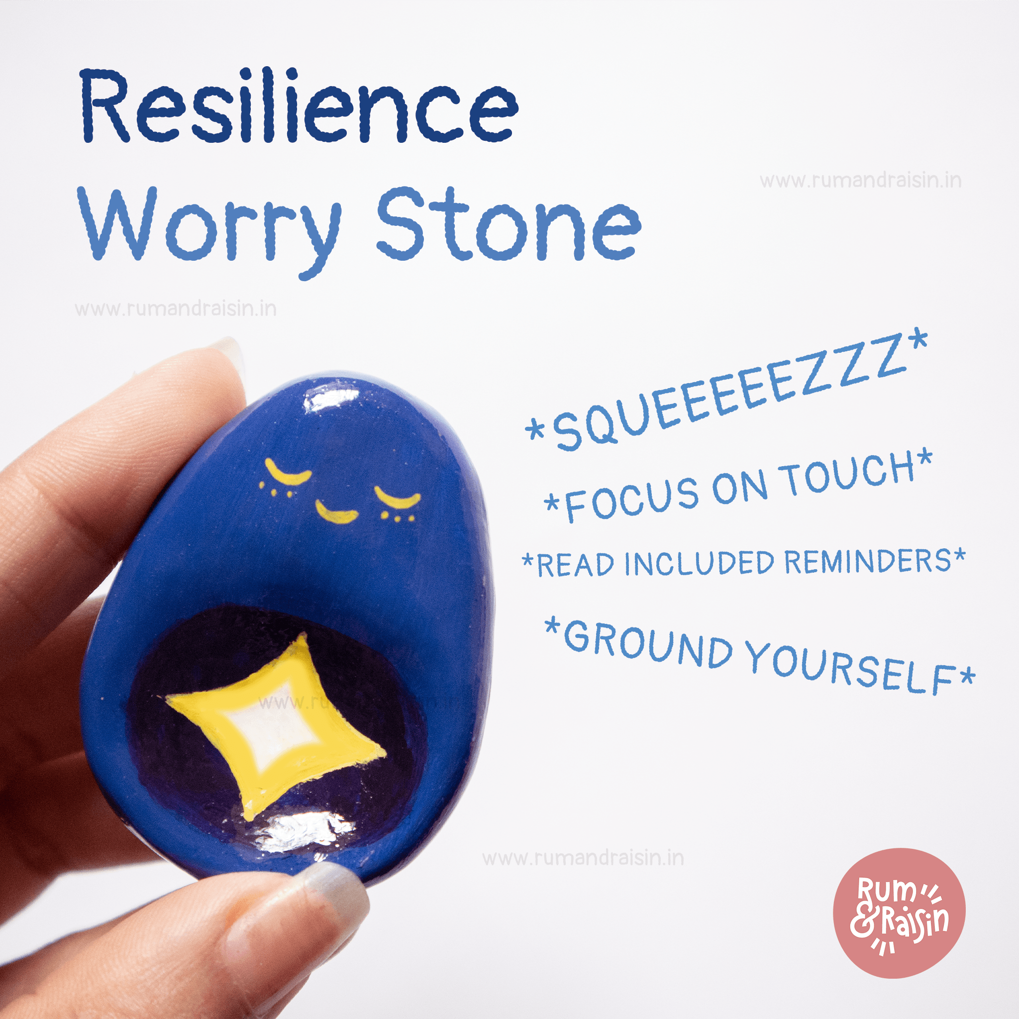 Resilience: Worry Stone – Rum and Raisin Studio